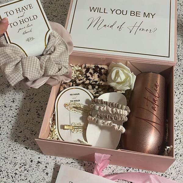 Personalized Bridesmaid Proposal Box, Will You Be My Maid of Honor Box ...