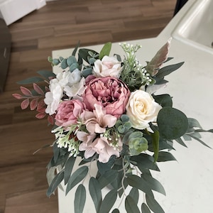 Wedding Bouquet, Dusty Rose Bridal Bouquet, Dusty Rose Wedding Bouquet ...