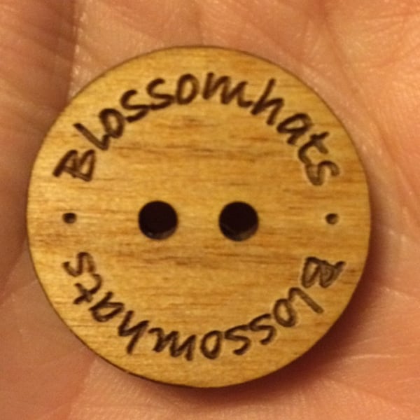 Custom Wooden Buttons - Your Shop Name or Logo - 10 Buttons - Etsy