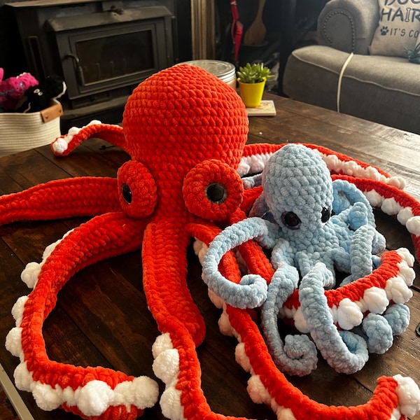 Octo Mama and Baby Crochet Pattern Pdf Amigurumi Octopus Under the Sea ...