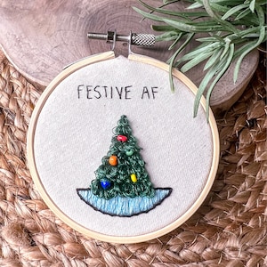 Hand Embroidery Pattern Pine Tree Embroidery Intermediate - Etsy