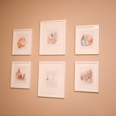 Beatrix Potter Nursery, Set 6 Prints, Peter Rabbit, Kids Room Decor ...