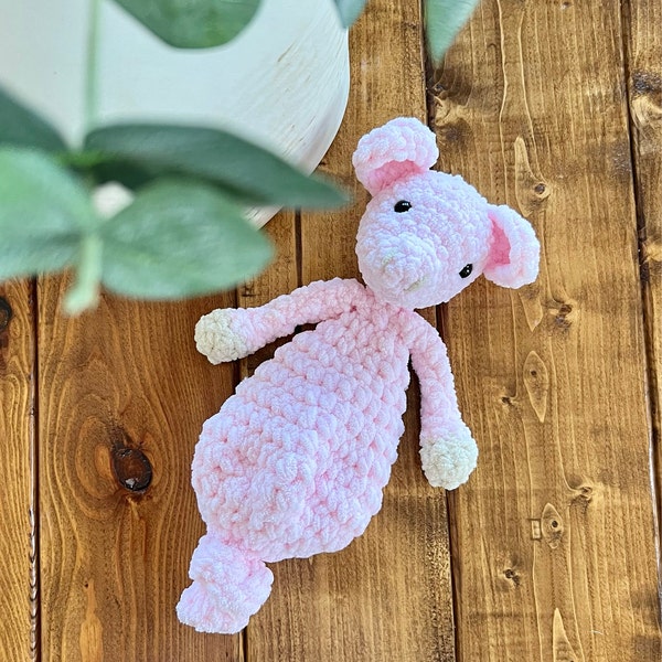 MINI Pia Pig Knotted Lovey — Crochet Pig PATTERN - Etsy