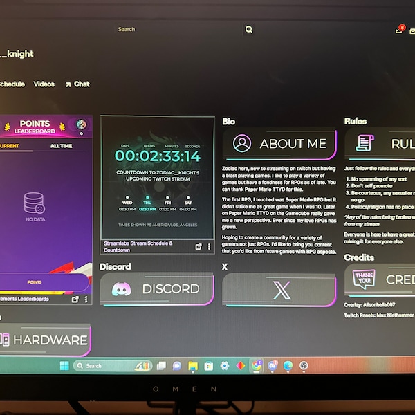 19x Minimalistic Cyan Violet Twitch Panels - Etsy