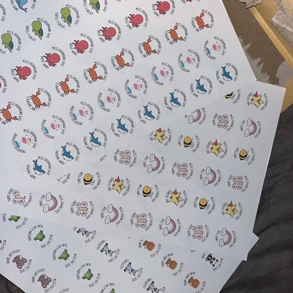 Good Work Sticker Mix Teacher Stickers Reward Stickers Personalised ...