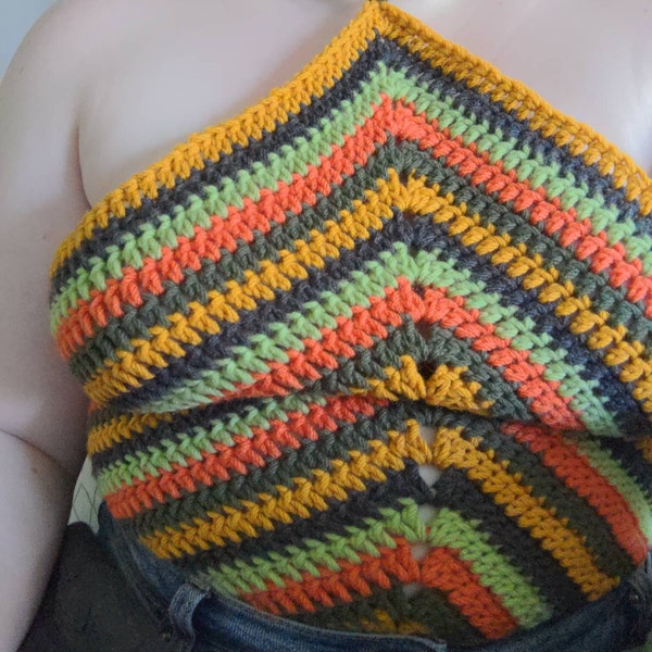 The Retro Crochet Halter Top Pattern, Easy Crochet Top Pattern - Etsy