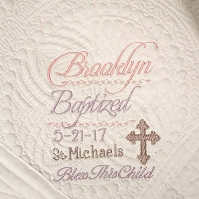Baptism Template Machine Embroidery Design, Christening Embroidery ...
