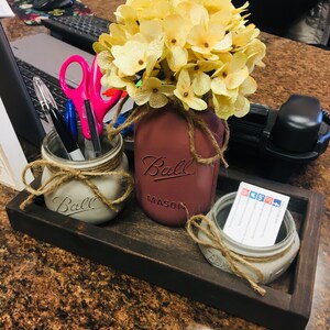 Office Decor, New Job Gift, Rustic Office Desk Accessories, Office ...