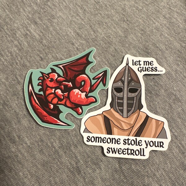 Skyrim Guard Stickers! - Cute, Gaming, Stickers, Gamer, Geeky, Nerdy ...
