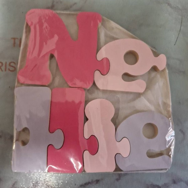 Name Jigsaw Personalised Childrens Puzzle Wooden Handmade Boys and ...