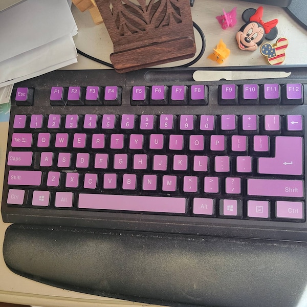 Rainbow Gradient Mechanical Keyboard Sticker: 3M Vinyl Decals - Etsy