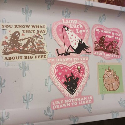 Cryptid Buddy Holographic Sticker Fantasy Art Loch Ness Monster Jar ...