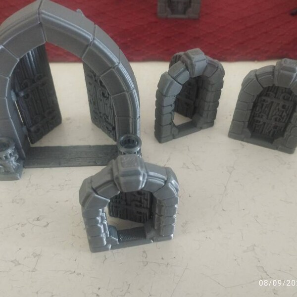 Dungeon Door Set - 28mm 32mm Dragon's Rest Wargaming Terrain Scatter D ...