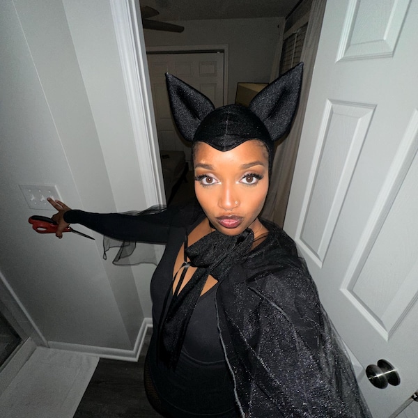 Bat Hood | Cat Hood | Vintage Bat Hood | Bat Bonnet - Etsy
