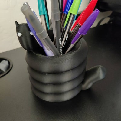 Cute Cat Snake Cup Kawaii Snake Cup Pencil Holder Cup Makeup Brush ...