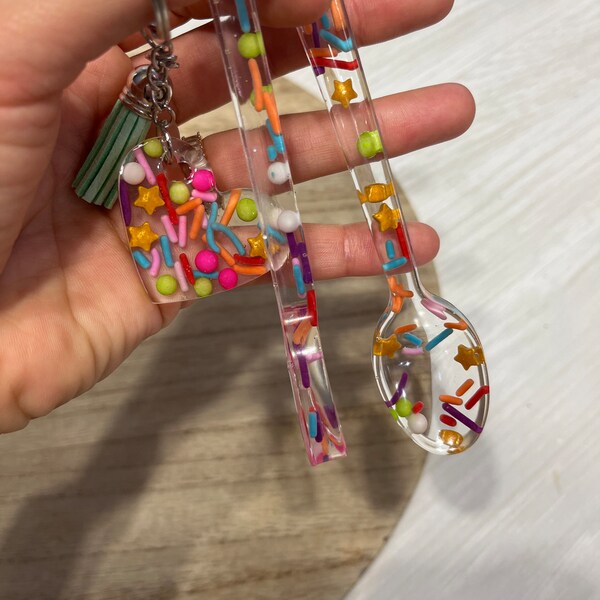 Spoons, Resin Spoons With Sprinkles, Toy for Kids, Ice Cream Spoons ...