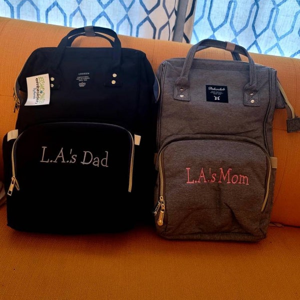 Diaper Bag, Nappy, Baby Bag. Backpack PERSONALIZED Name Monogram ...
