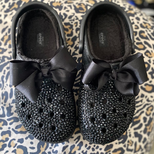 Custom Bling Rhinestone Crocs With Matching Bow - Etsy