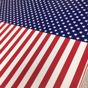 Patterned Vinyl, Flag Stars and Stripes Craft Vinyl Sheet HTV or ...