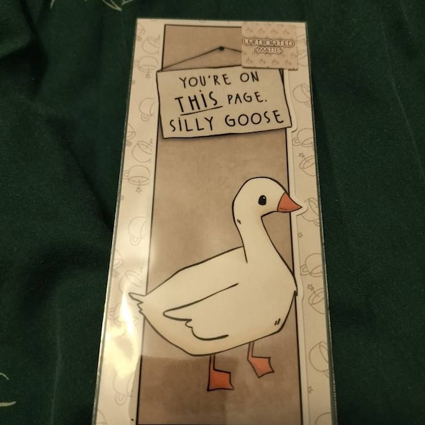 Silly Goose Illustrated Bookmark Set - Etsy