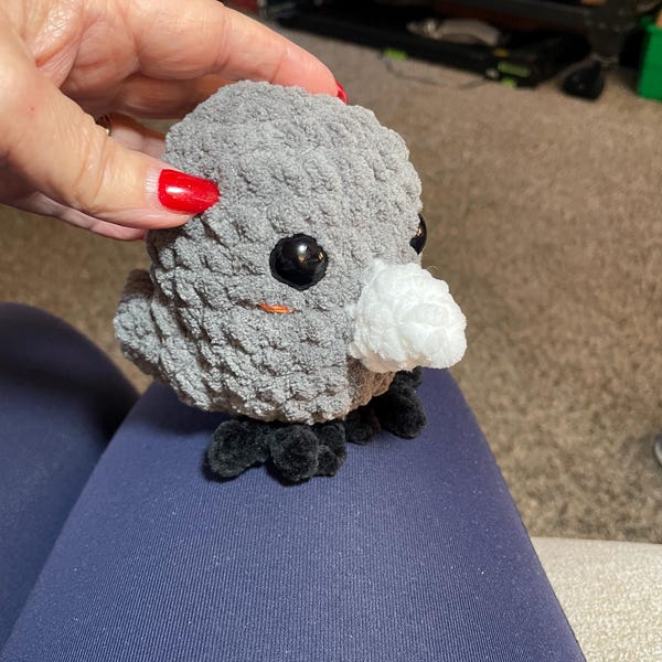 Low Sew Mini Crow Crochet Pattern , Amigurumi Small Cute Raven Crochet ...