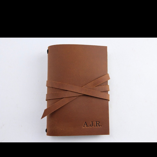 Personalized Leather Journal, Engraved Leather Notebook, Leather ...