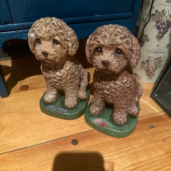 Labradoodle, Cockapoo Concrete Statue, Ornament. Home and Garden Decor ...