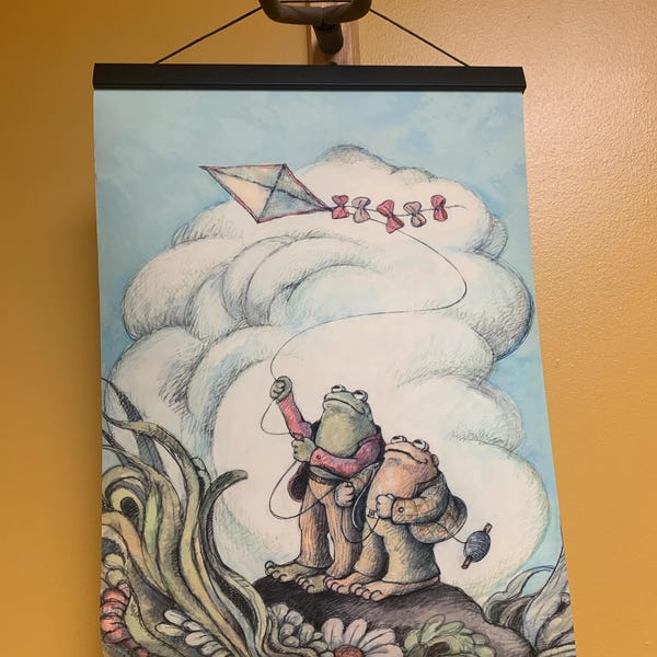 Vintage Frog and Toad Posters With Wood Hangers, Ideal Friends Gift ...