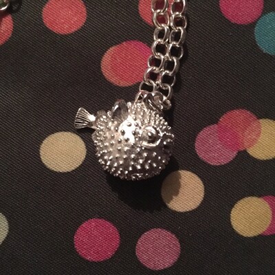 Puffer Fish Necklace Sterling Silver 3D Pufferfish Pendant Necklace ...