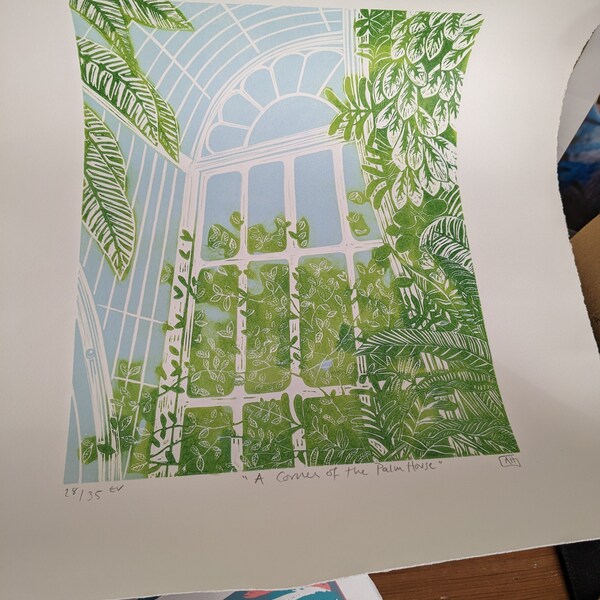 The Headdress-portrait-tribal-african-linocut-original-handmade - Etsy