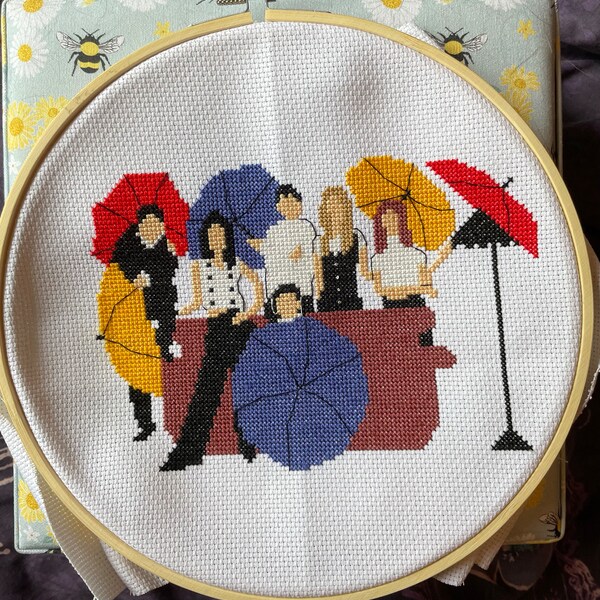 Friends INTRO Cross Stitch Pattern, Umbrella Theme Counted Cross Stitch ...