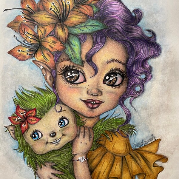 Fluffy Coloring Page for Adults and Kids Dark,light & Sepia Grayscale ...
