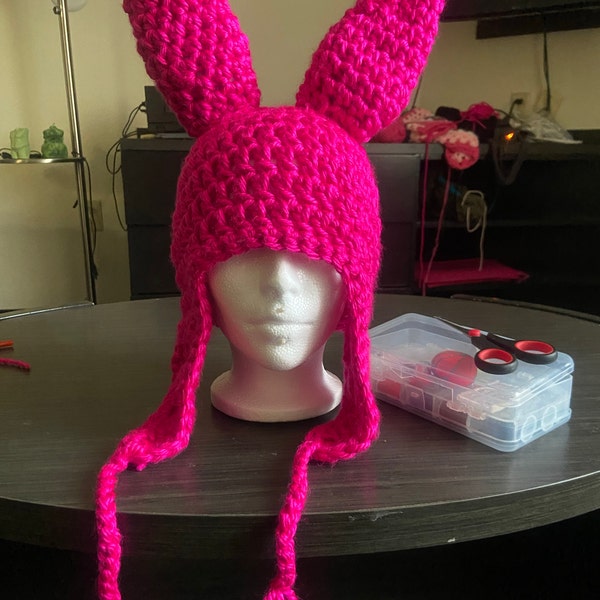CROCHET PATTERN Pink Easter Bunny Hat Pattern Easter Rabbit Beginner Friendly Pattern PDF ...
