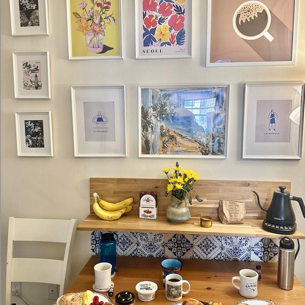 Tapas Food Spread Print | Modern Kitchen Painting | Food and Drink Wall ...