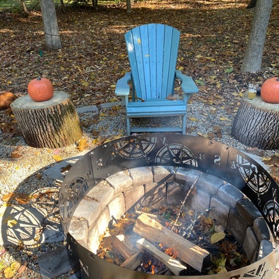 Compass Fire Ring, Compass Rose, Fire Pit, Corten Outdoor, Map ...