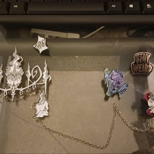 Wraith Glow in the Dark Ghost Horror Pin - Etsy