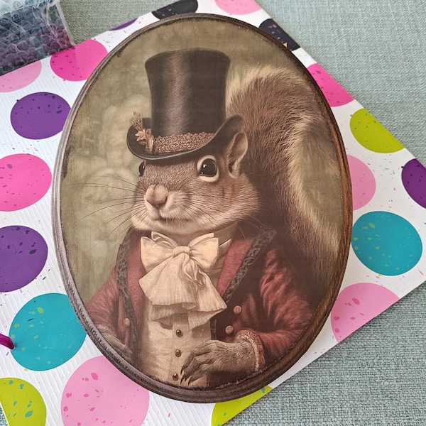Mr Squirrel Victorian Wall Art - Vintage Victorian Style Animal Wall ...
