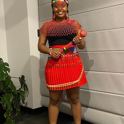 3 in 1 White and Gold Zulu Hati Large Zulu Hat african Hat Isicholo ...