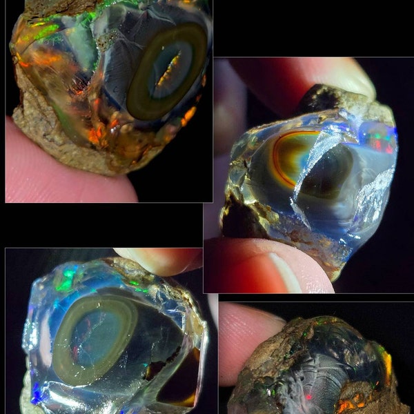 30ct Lot AAA Grade Ethioian Opal Raw, Multi Fire Opal Rough, Ethiopian Opal, Loose Gemstone Opal ...