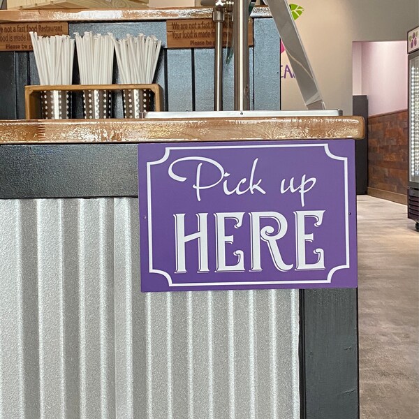 PICK UP HERE Sign, Food Signs, Food Signs, Cafe Signs, Restaurant Signs ...