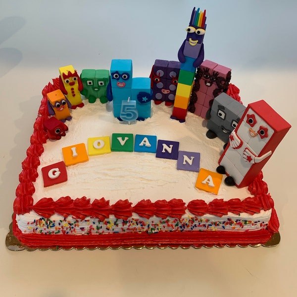 Numberblocks, Edible Numberblocks, Fondant Numberblocks, Numberblocks ...