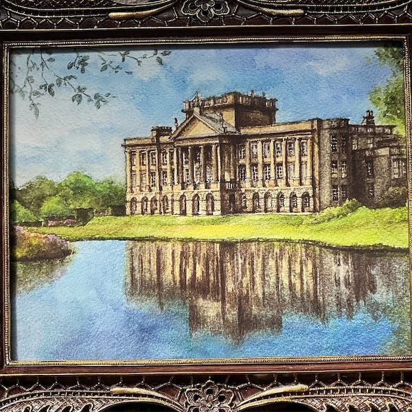 Encounter at Pemberley, Pride and Prejudice, Jane Austen, Mr.darcy, Love Story, Watercolor ...