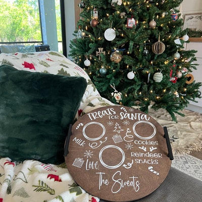 Large 16 Personalized Dear Santa Serving Tray Cookies for Santa Tray ...