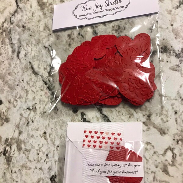 Red Hearts, Embossed Hearts, Paper Hearts, Heart Punches, Heart Die ...