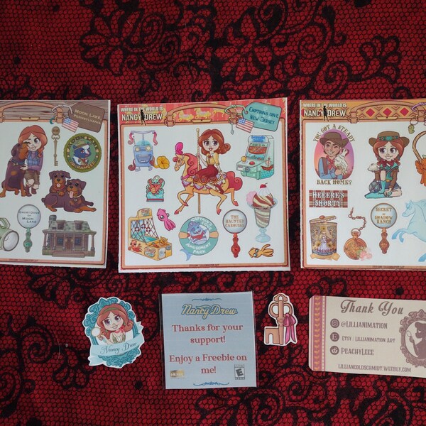 Nancy Pocket Warnings at Waverly Academy Nancy Drew Art Print 5x5 ...