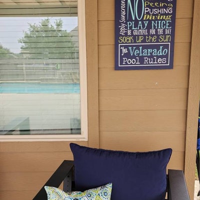 Pool Rules Wood Sign, Personalized Sign, Custom Pool Sign, Pool Rules ...