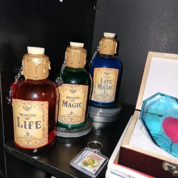 The Legend of Zelda Red, Green and Blue 3 Potion Bundle Inspired by the ...