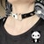 AORTA SINISTER Heart Collar in Black & White Vegan Leather, Half and ...