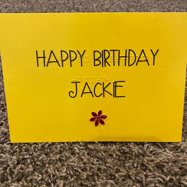 Customizable Braille Greeting Cards - Etsy