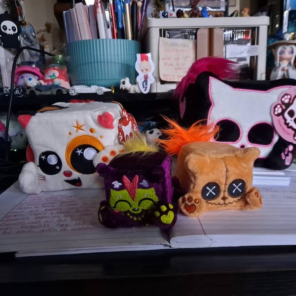 Hex Cat GLOW in the DARK Plushie, the Weird and Cute Plush Witch Cat ...